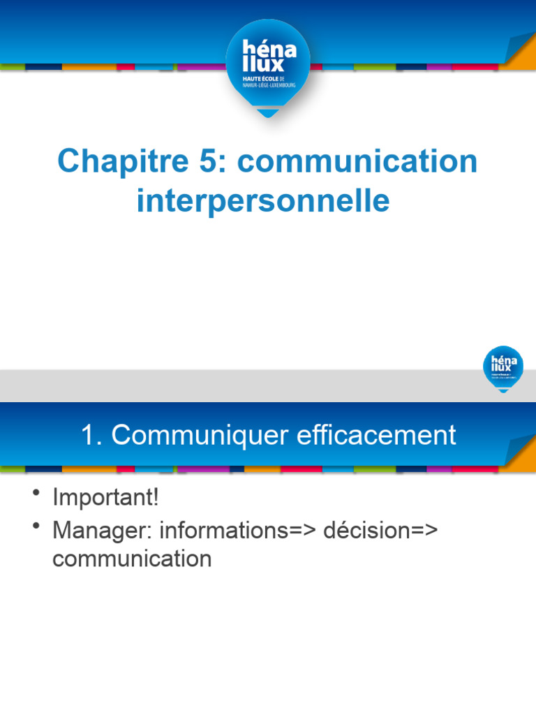 Chapitre 5 Communication | PDF | la communication