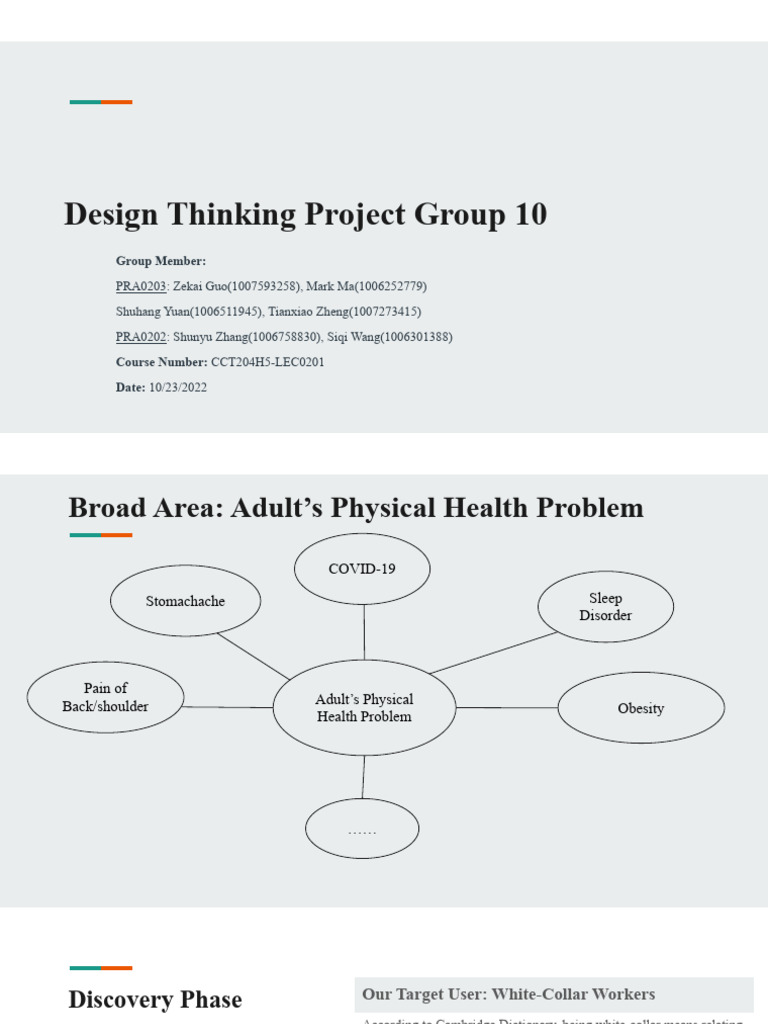 CCT204-Design Thinking Project-Group 10 | PDF | Determinants Of Health ...