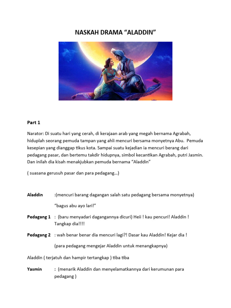 Naskah Drama Aladdin | PDF