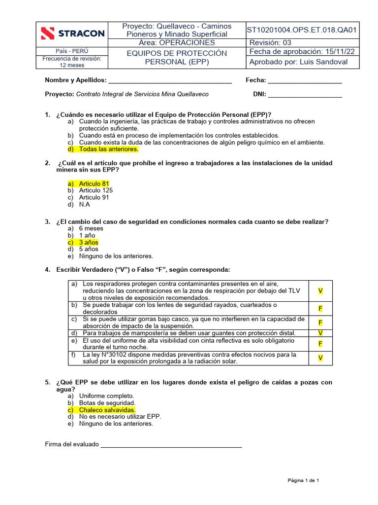 SOLUCIONARIO Examen EPP | PDF