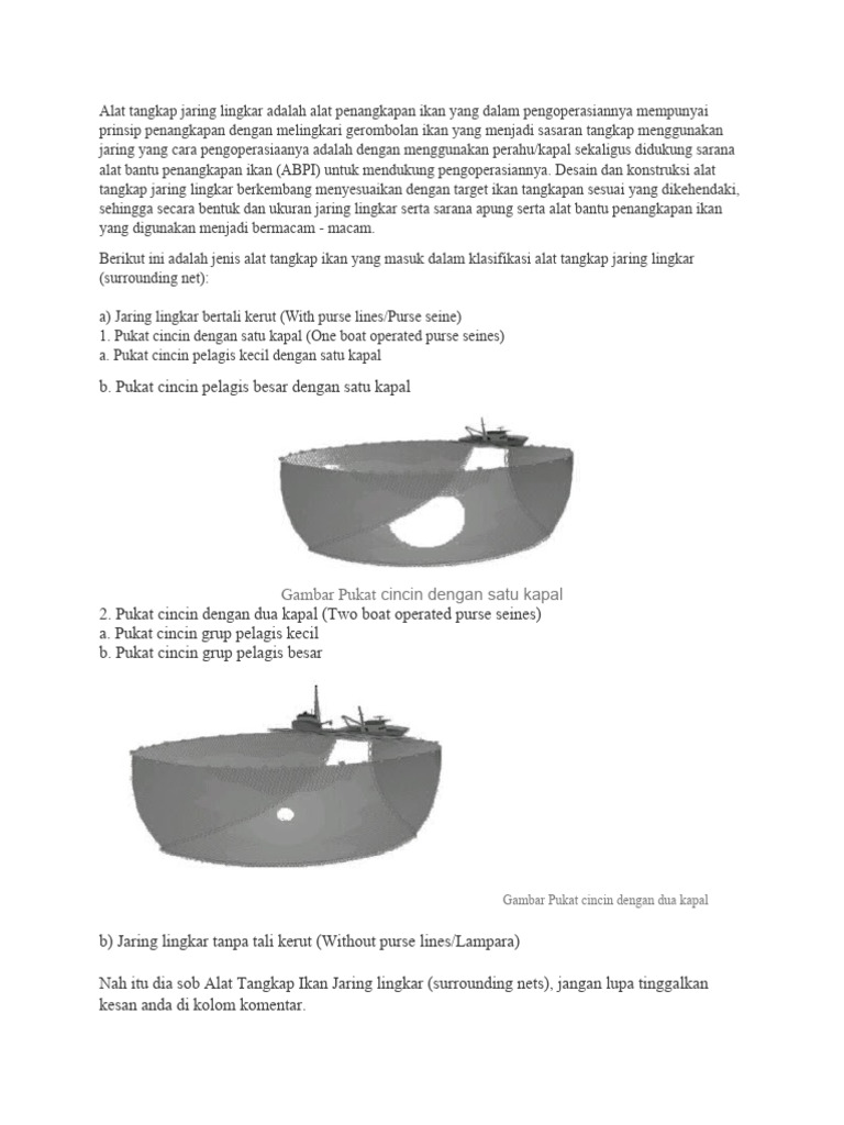 Jenis-Jenis Jaring Penangkapan Ikan | PDF