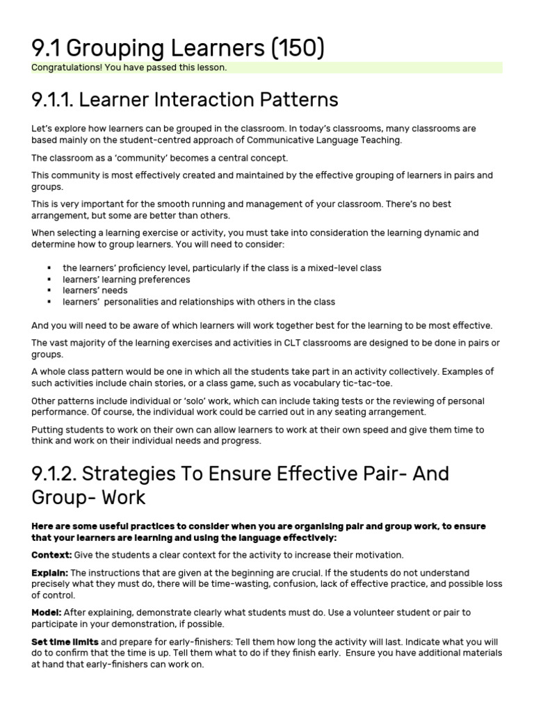 Module 9 | PDF | Learning | Teachers