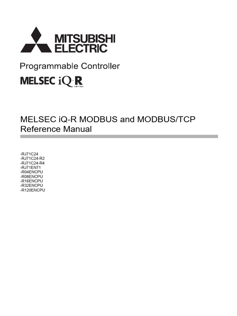 MELSEC IQR Modbus Reference Manual | PDF | Computing | Computer Engineering
