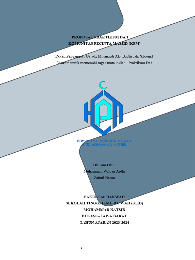 Proposal KPM Wildan & Hasan Fix | PDF | Karier & Perkembangan | Perjalanan