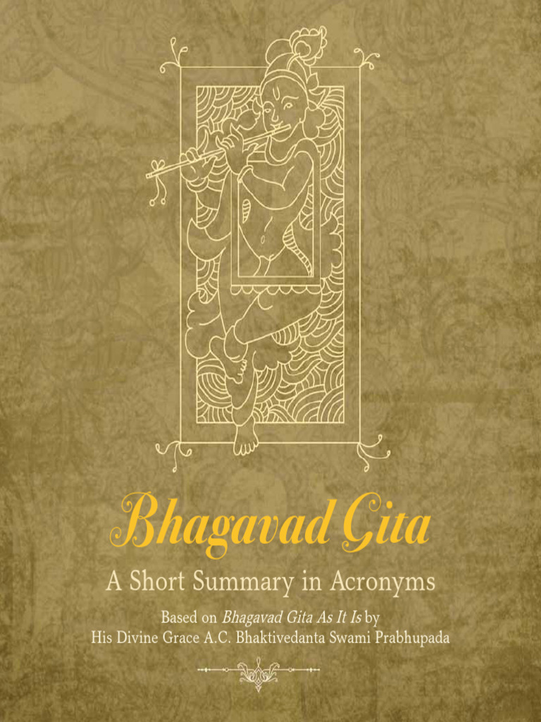 Gita in Acronyms Presented by Sutapa Das of Bhaktivedanta Manor | PDF | Bhagavad Gita | Yoga