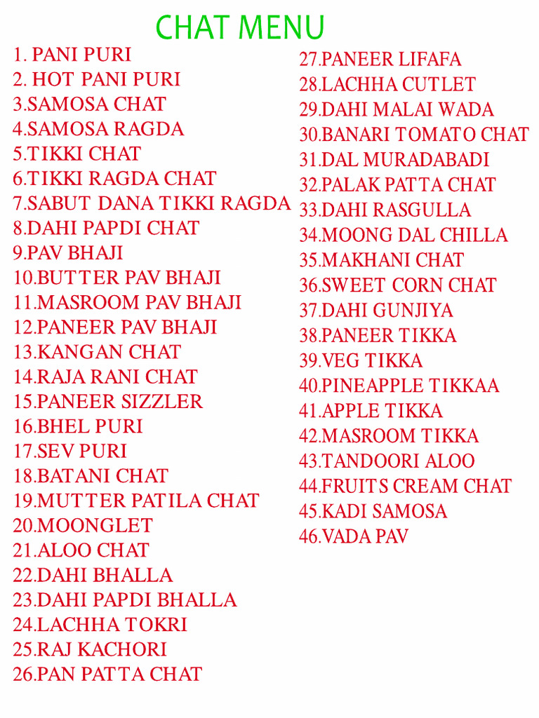 Chat Pani Puri - Merged | PDF | Asian Cuisine | Cooking