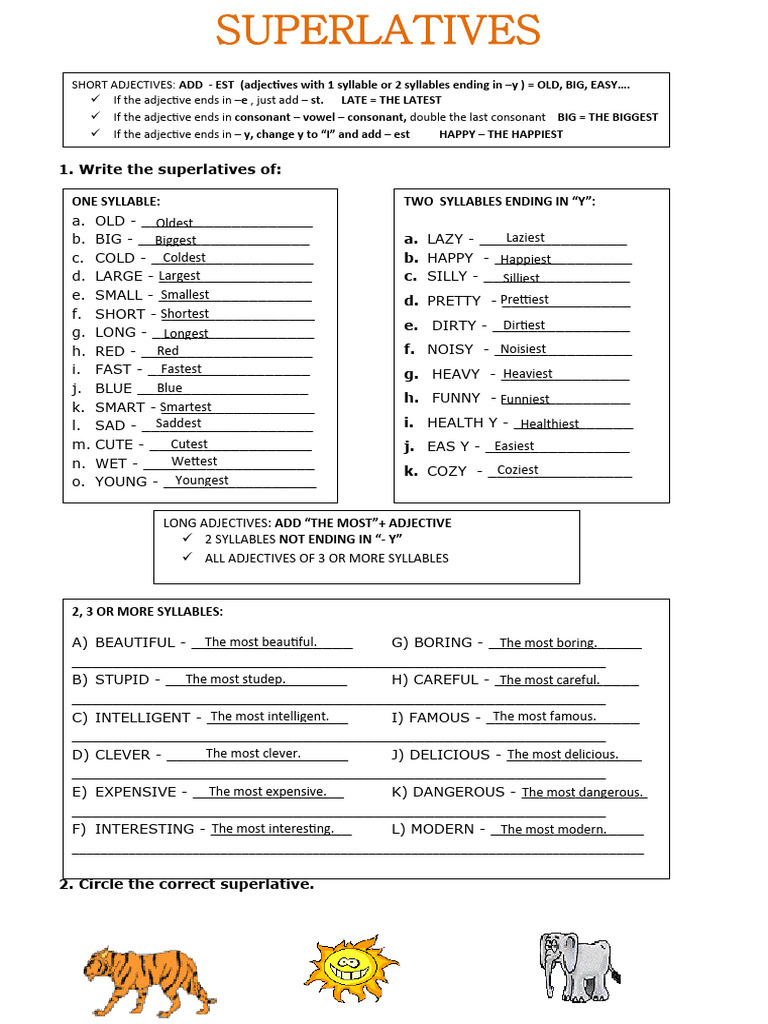 Activity 7 - Superlatives | PDF | Human Communication | Language Families