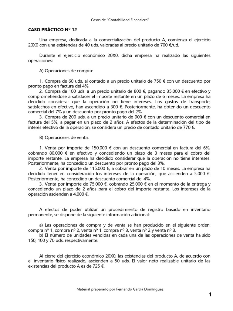 Caso 12-Compra-Venta Mercaderías-02 | PDF | Hoja de balance | Contabilidad