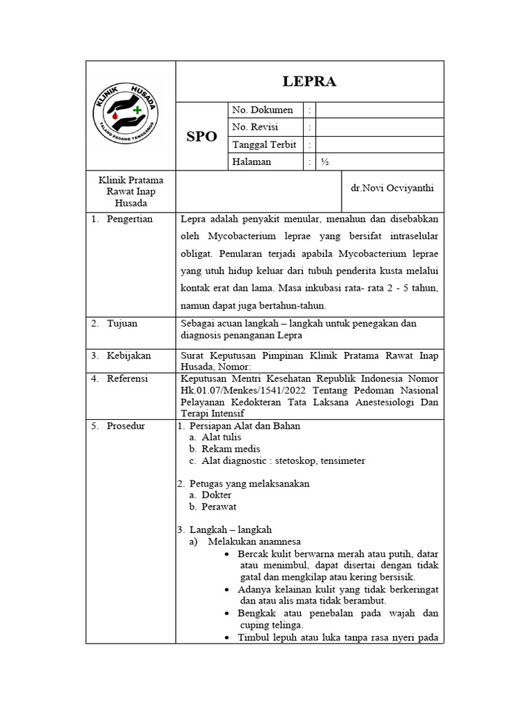 Sop Lepra | PDF