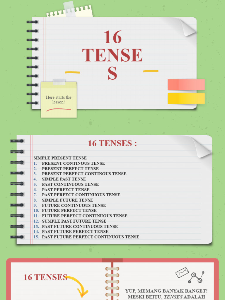 Notebook Lesson | PDF | Grammatical Tense | English Grammar