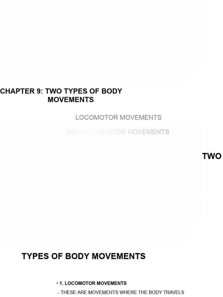 Locomotor Movements | PDF | Foot | Anatomical Terms Of Motion