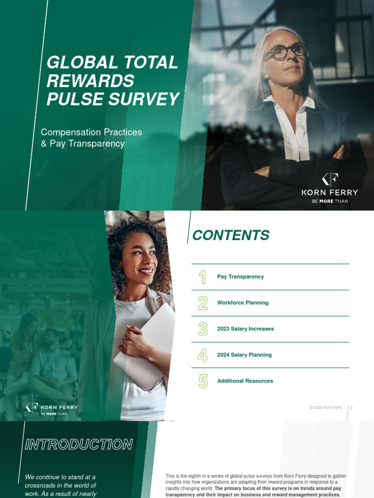 Global Pulse Survey 2023 | PDF | Salary | Equal Pay For Equal Work