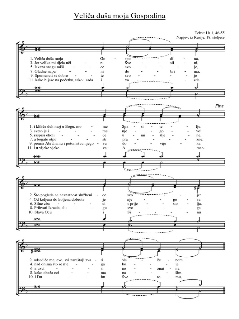 Veliča Duša Moja Gospodina - Napjev Iz Rusije | PDF