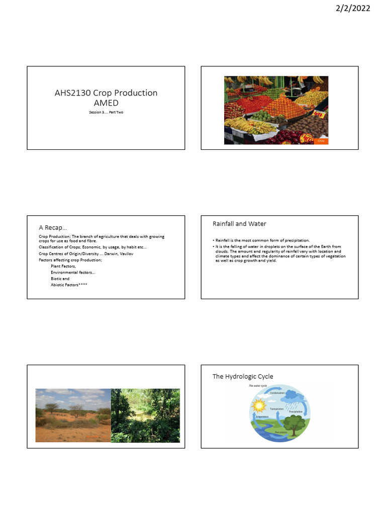 Factors Influencing Crop Production | PDF | Soil | Atmosphere Of Earth