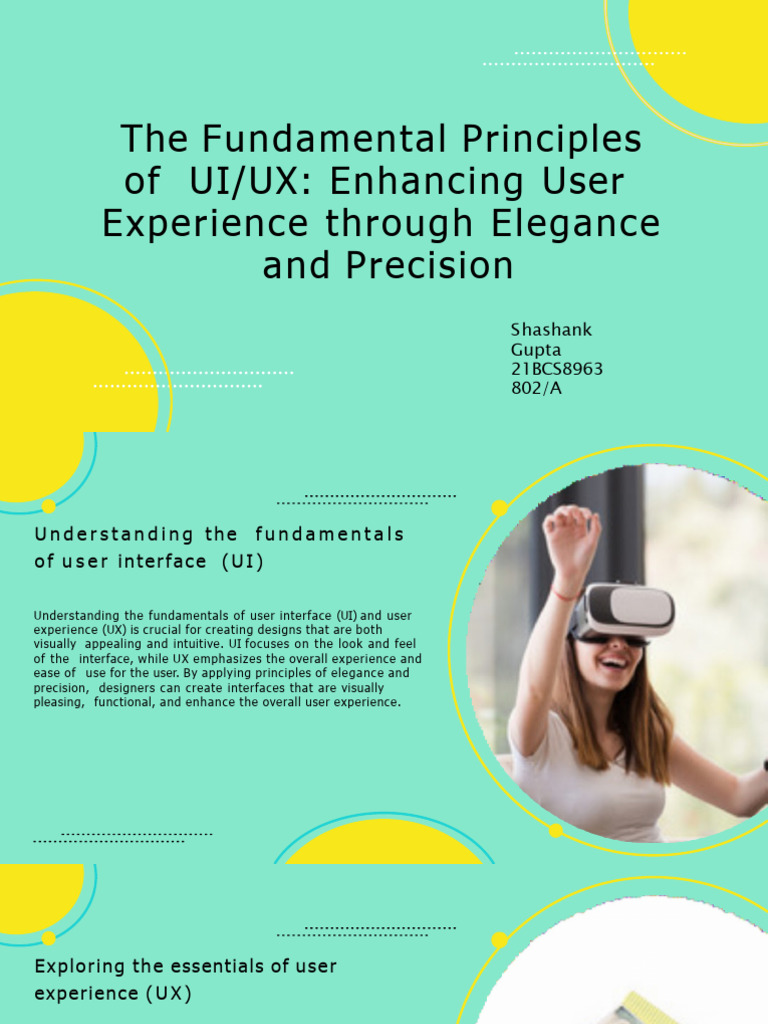 21BCS8963 - UI UX Principles | PDF | User Interface | Usability