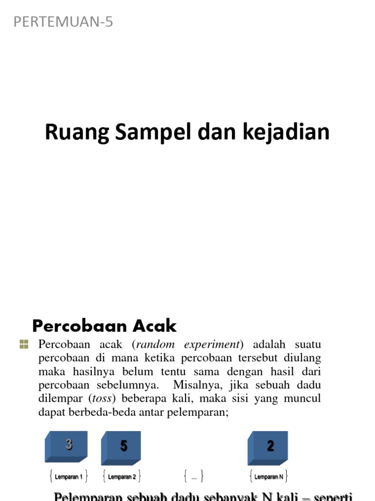Ruang Sampel Dan Kejadian | PDF