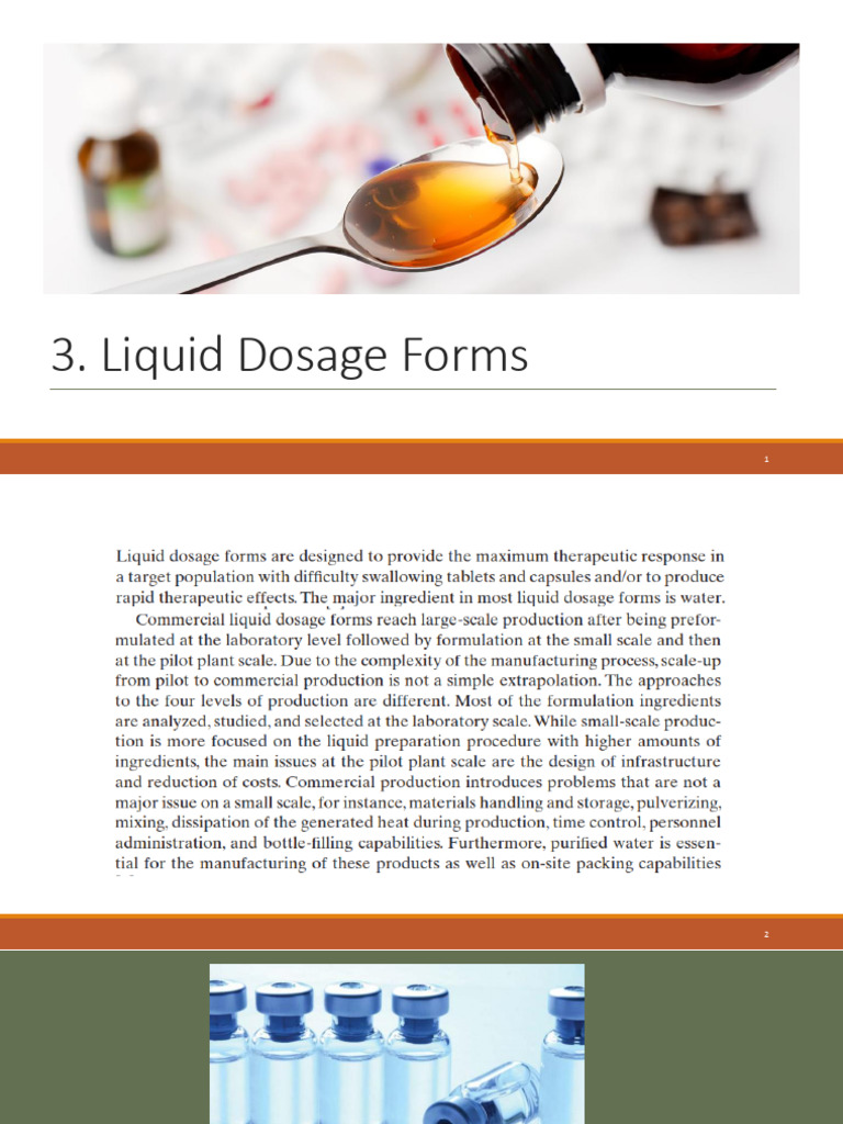 Pharmaceutical Manufacturing 3 Liquid Dosage Forms | PDF | Solubility ...