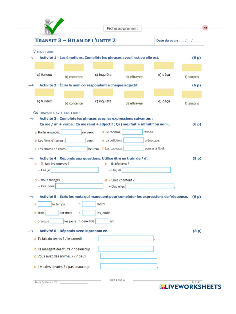 Bilan Unité 3 Transit3 | PDF