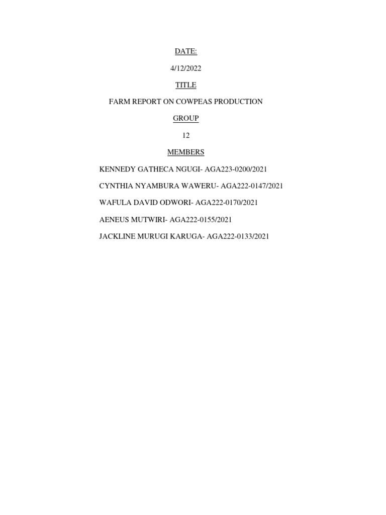 Final Report 1.2 | PDF | Botany | Plants