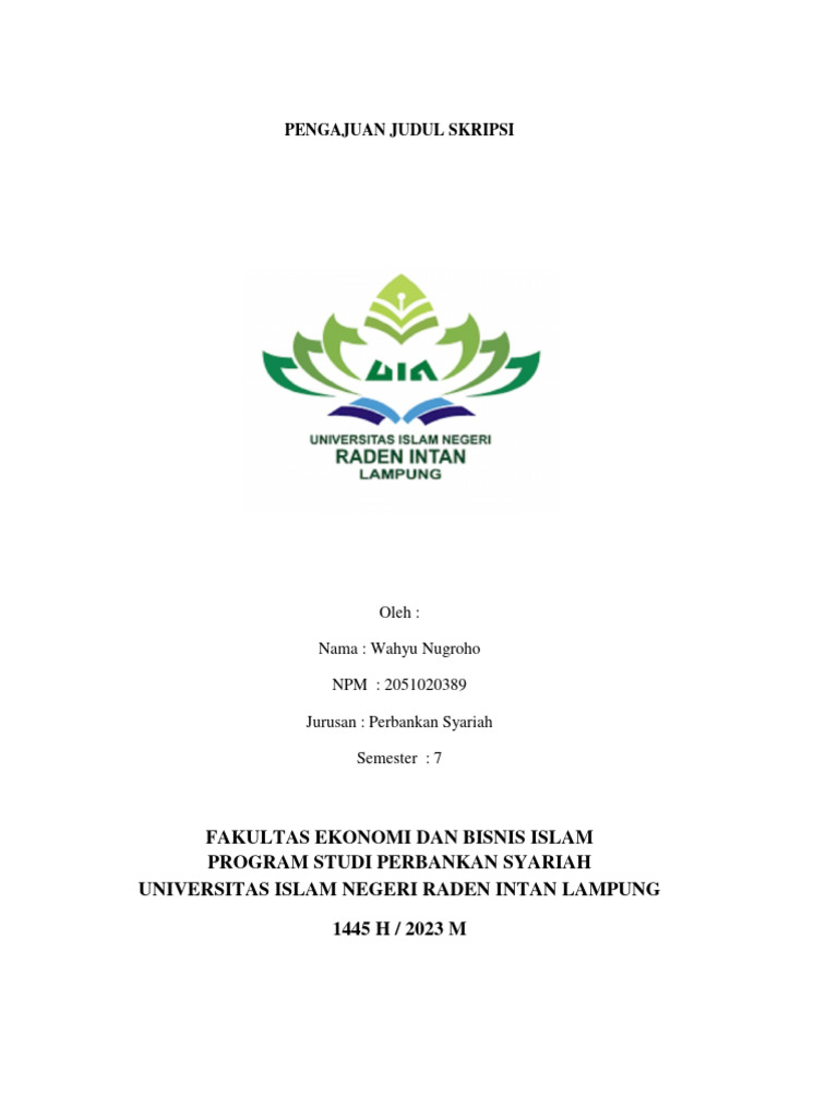 Pengajuan Judul Ke 2 | PDF