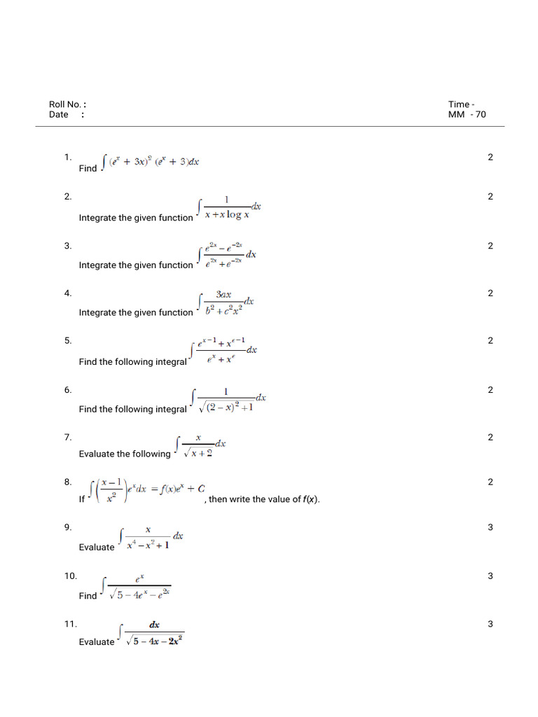 Indefinite Integration | PDF | Mathematical Analysis | Calculus