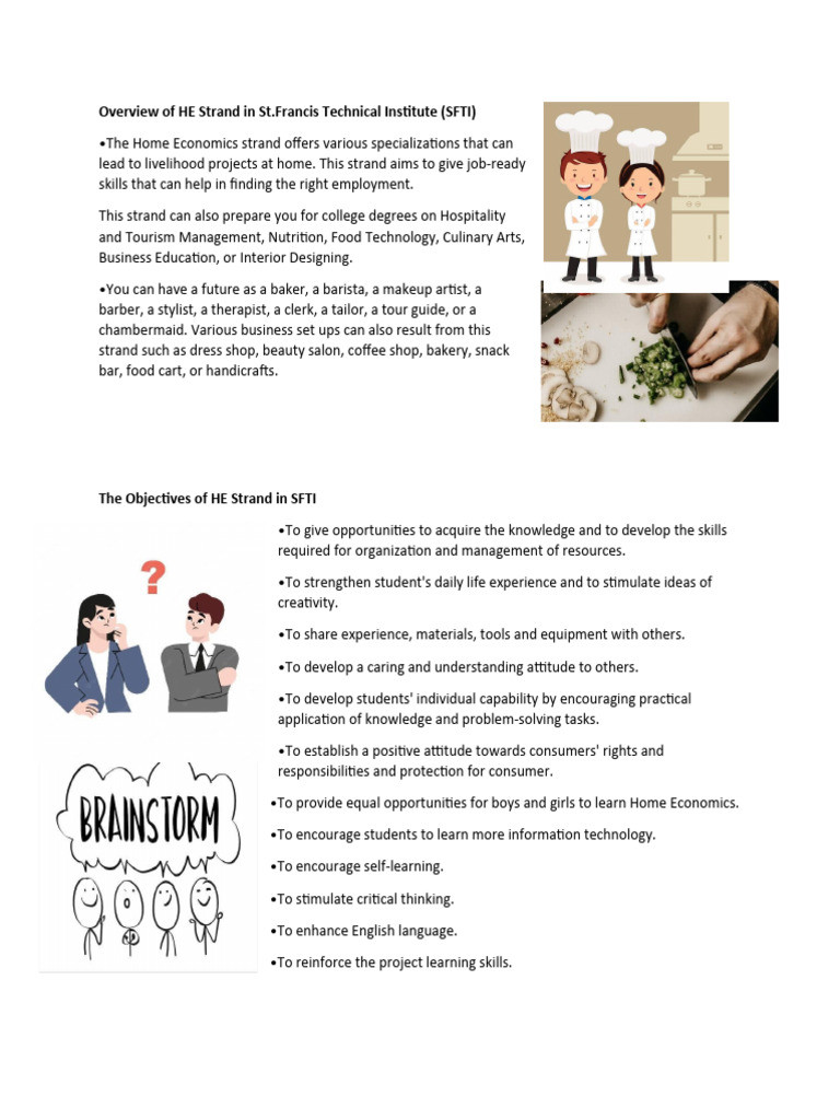 HE Strand (SFTI) | PDF | Home Economics | Economics