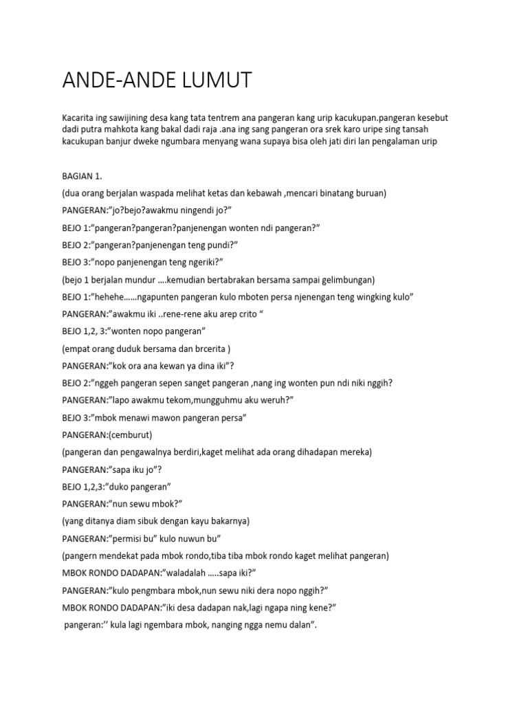 Sayembara Jodoh Ande-Ande Lumut | PDF | Griya & Taman | Seni