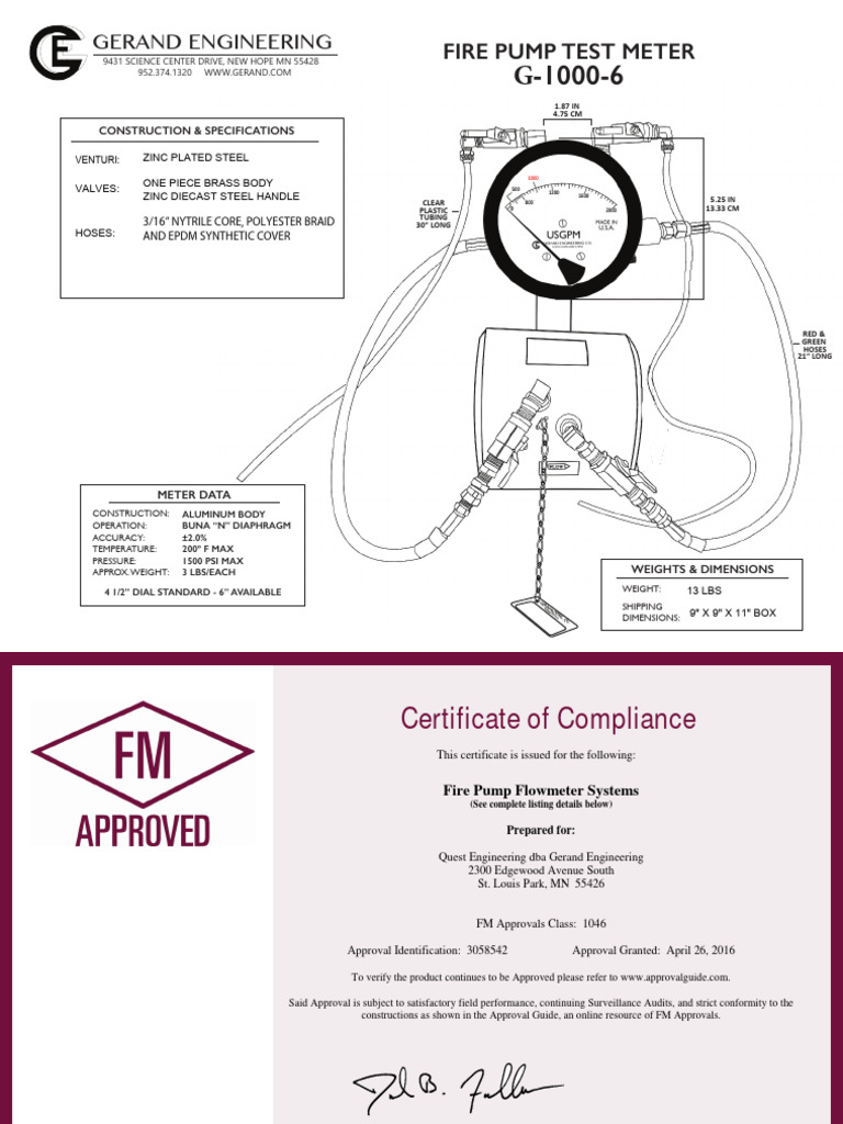6 0 Gerand Flow Meter G 1000 6 Pdf Pipe Fluid Conveyance Valve