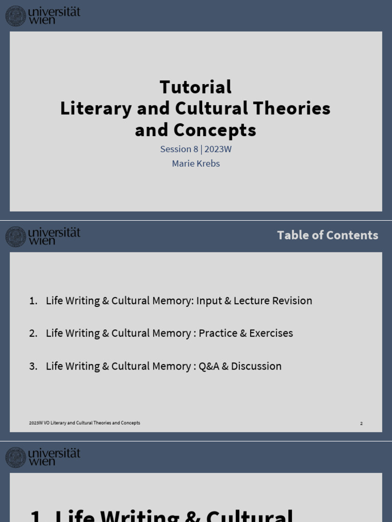 8 - Life Writing and Cultural Memory | PDF | Biography | Narrative