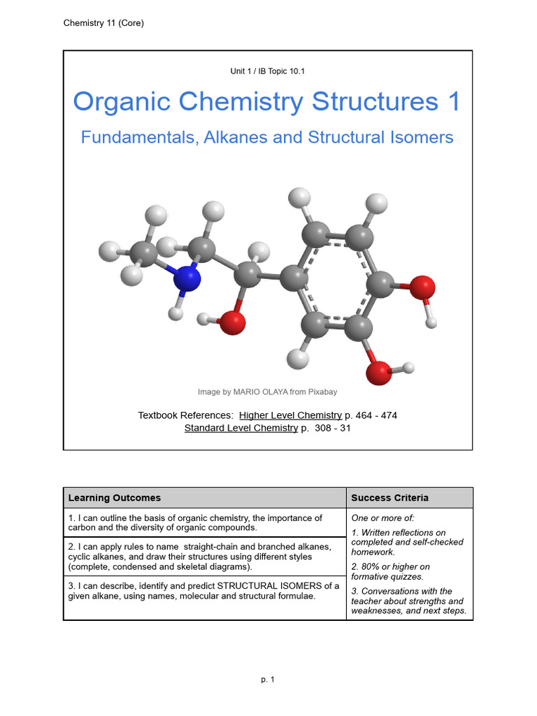 OC STR 1 WB - Intro & Alkanes | PDF | Hydrocarbons | Alkane