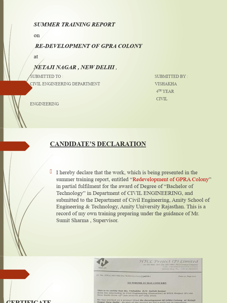 Summer Training Report | PDF | Reinforced Concrete | Deep Foundation