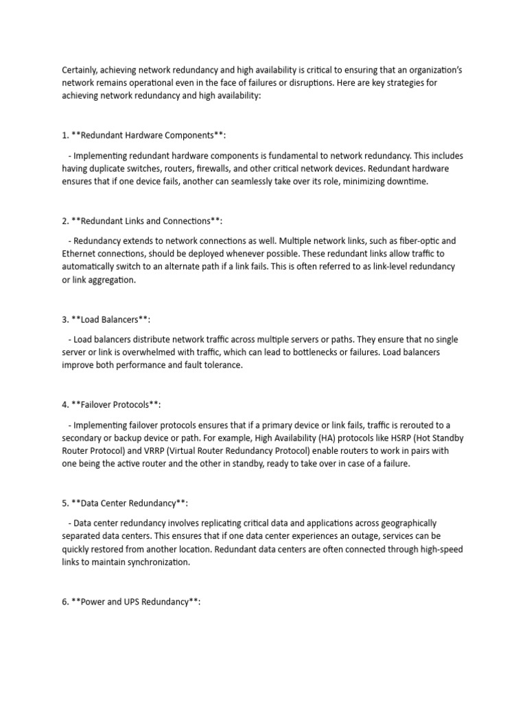 Redundant Communication Pdf Computer Network Load Balancing Computing