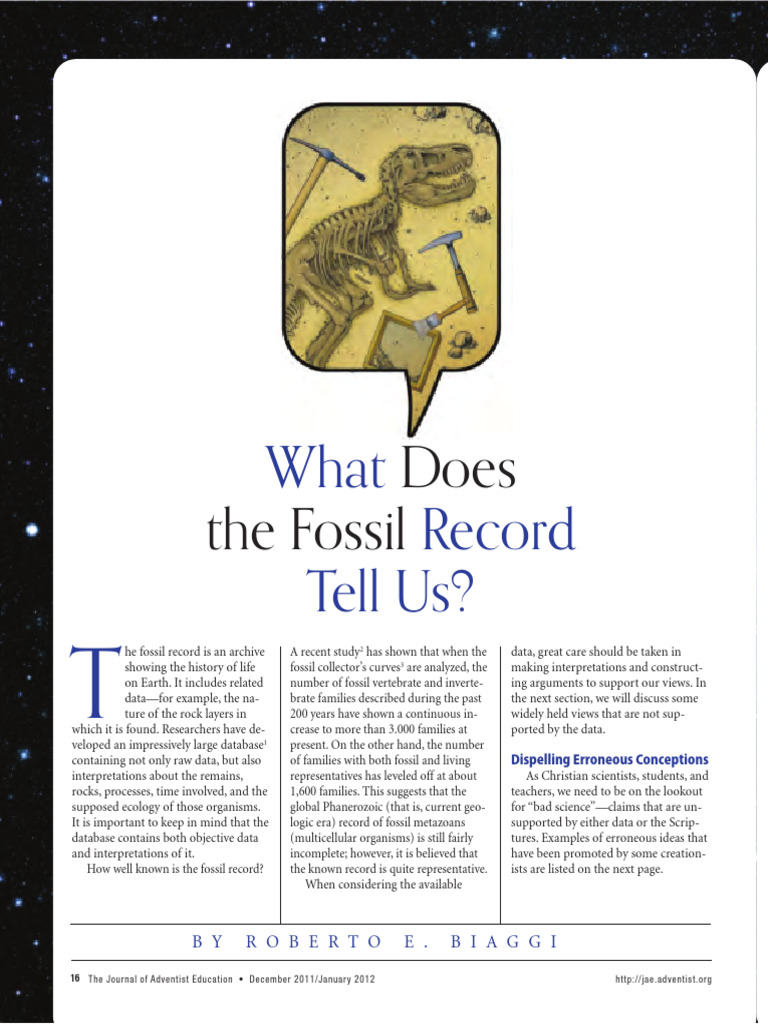 Adventist Views on Fossil Records | PDF | Fossil | Dinosaurs