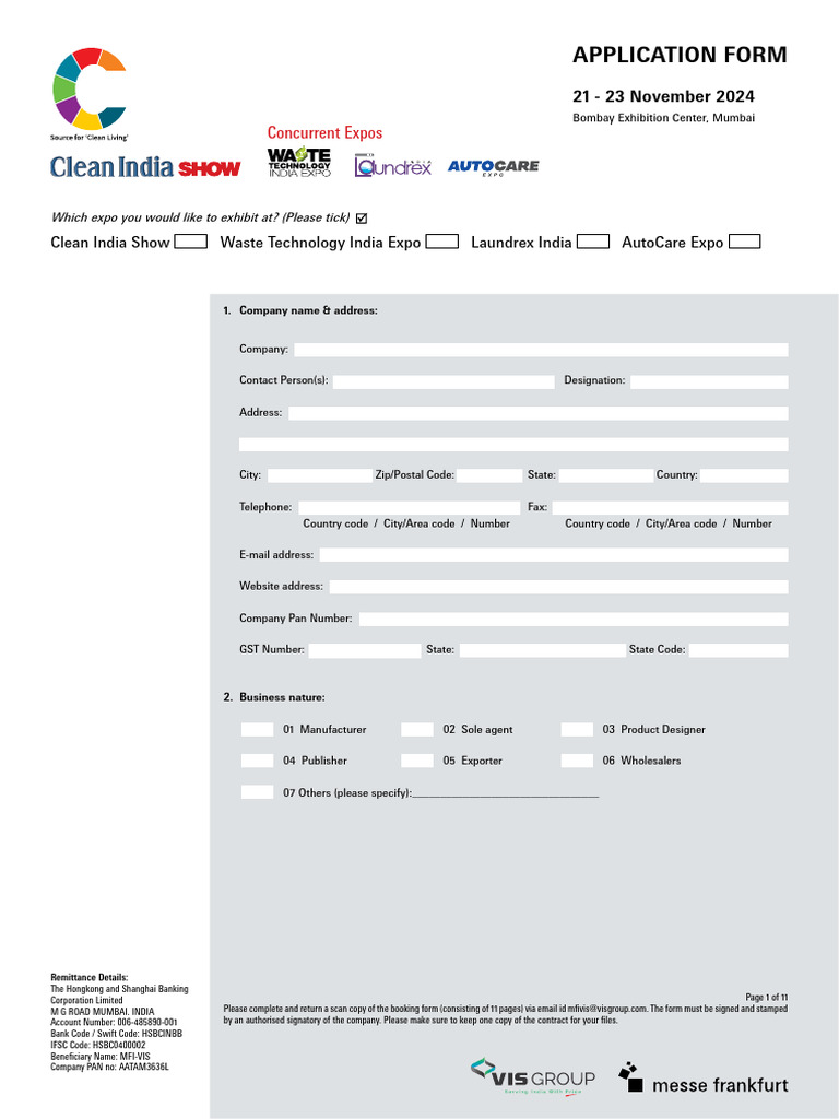 CIS 2024 ApplicationForm | PDF | Municipal Solid Waste | Waste