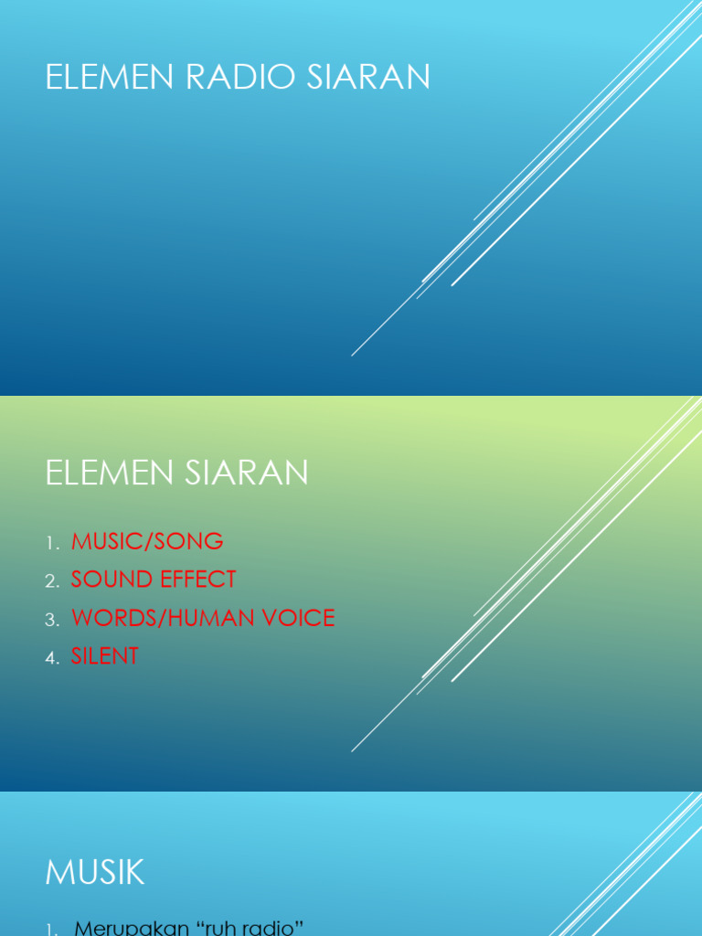 Elemen Siaran Dan Program Radio | PDF