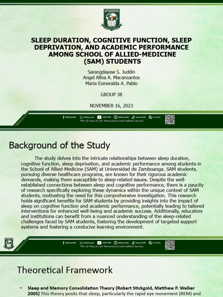 Proposal Defense | PDF | Sleep | Sleep Deprivation