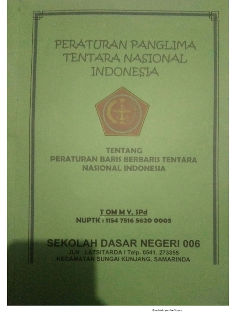 Peraturan Baris Berbaris Tentara Nasional Indonesia | PDF