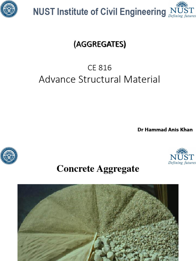 CE 816 Lec 4 Aggregates | PDF | Construction Aggregate | Concrete