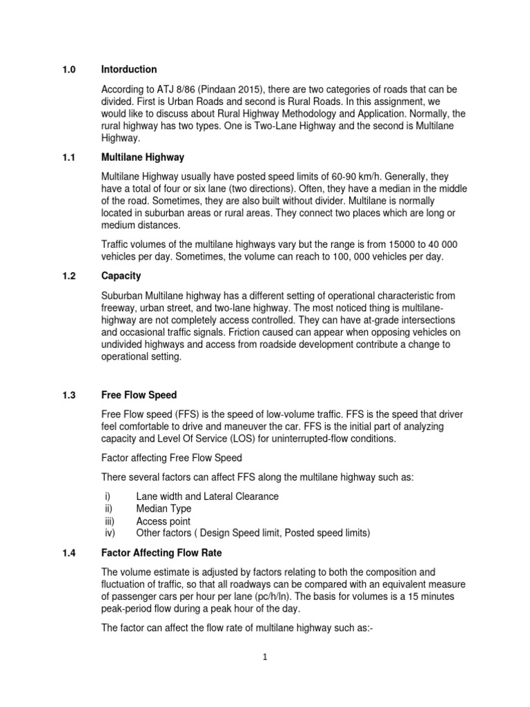 Assignment 4 | PDF | Controlled Access Highway | Lane