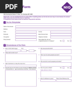 Fire Claim Form | PDF | Depreciation | Insurance