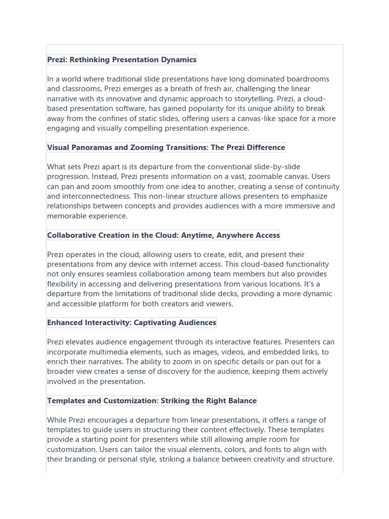 Prezi | PDF | Cloud Computing | Multimedia