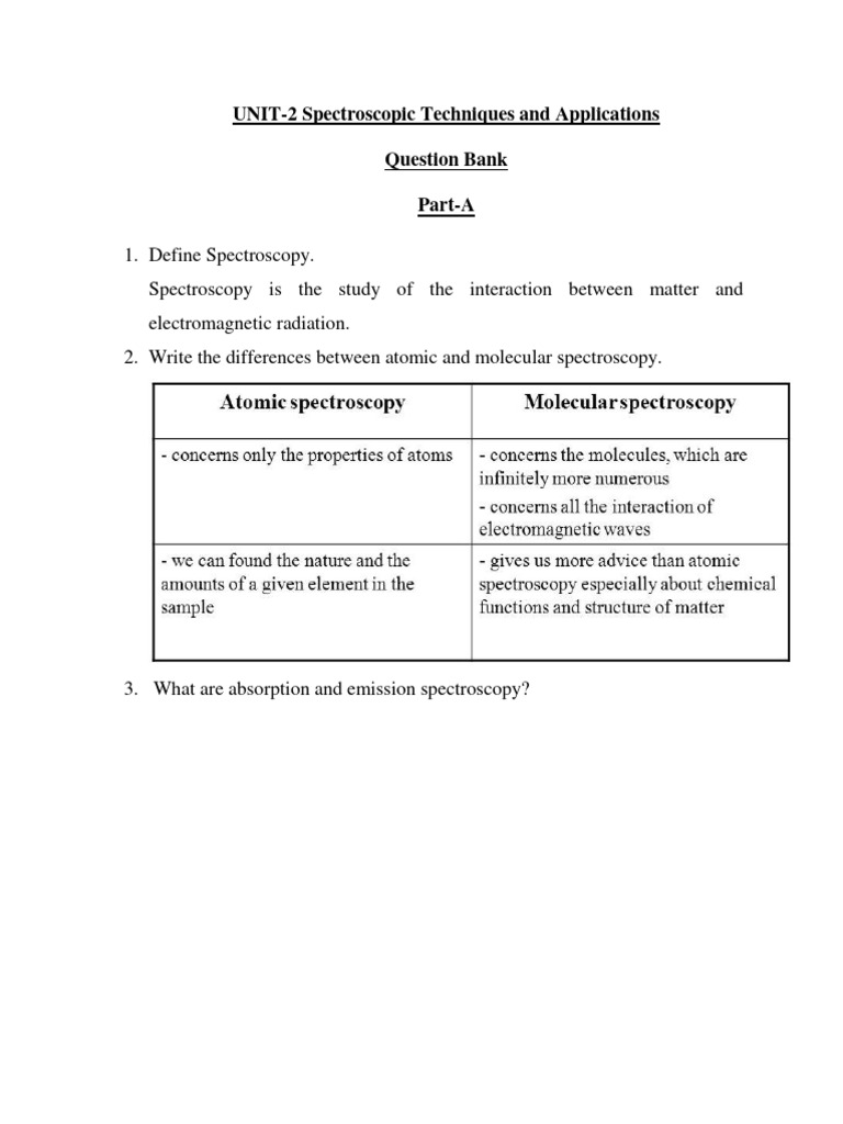 Engineering Chemistry Notes UNIT 2 | PDF | Spectroscopy | Materials Science