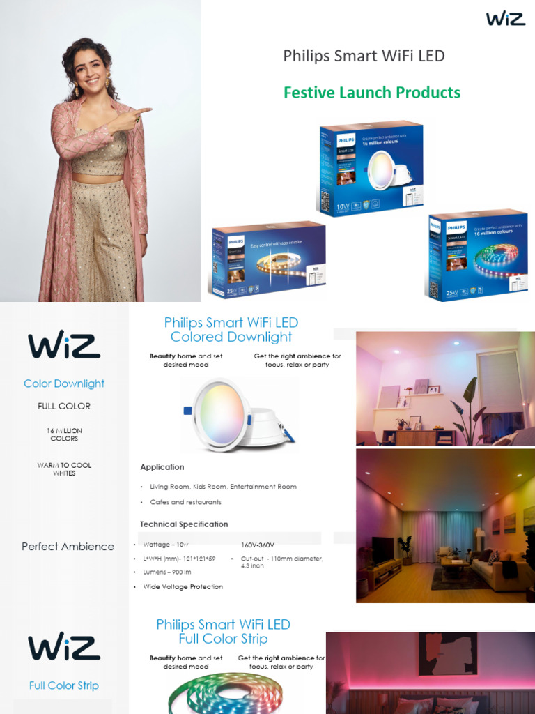 Festive Launches - WiZ Connected - Smart Homes | PDF | Electricity | Light