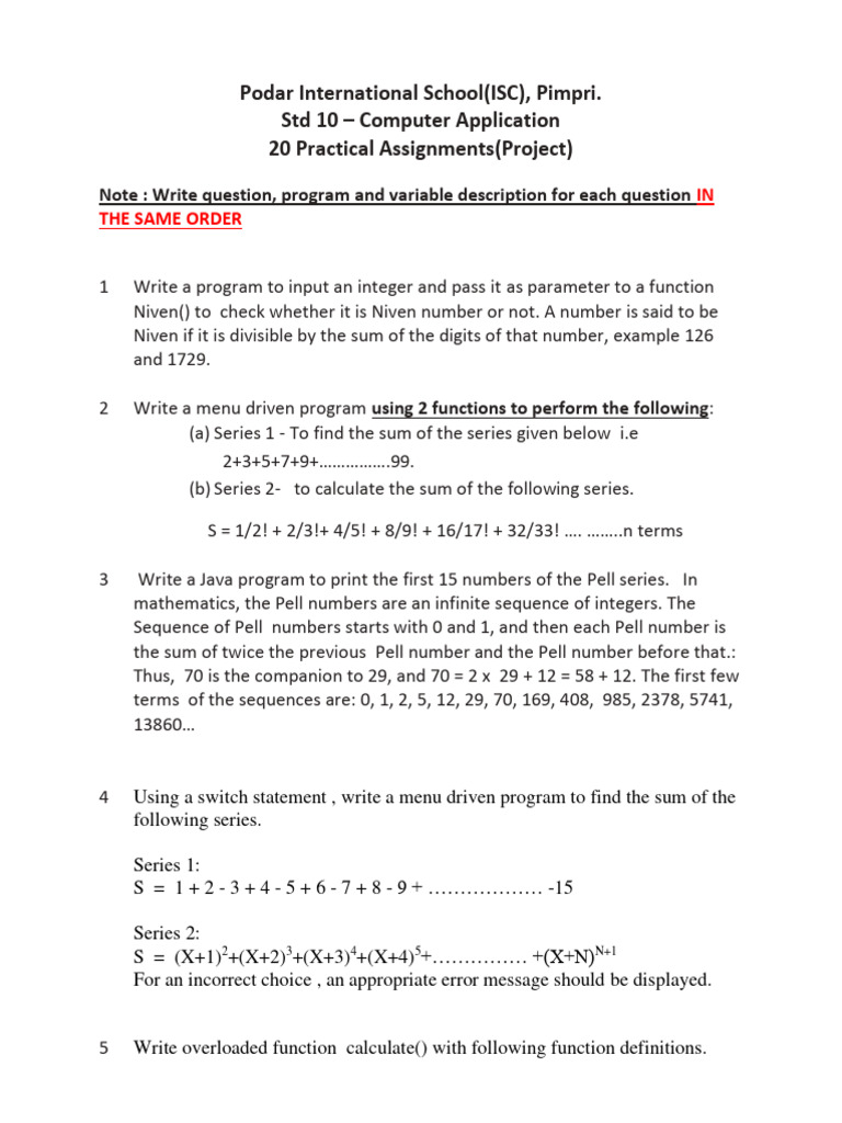 Std10 Computer Project 23 24 | PDF | Sequence | Ellipsis