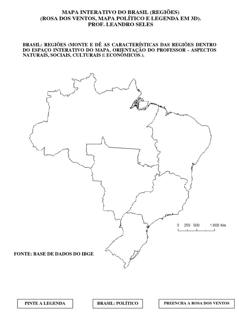 MAPA INTERATIVO DO BRASIL -REGIÕES | PDF
