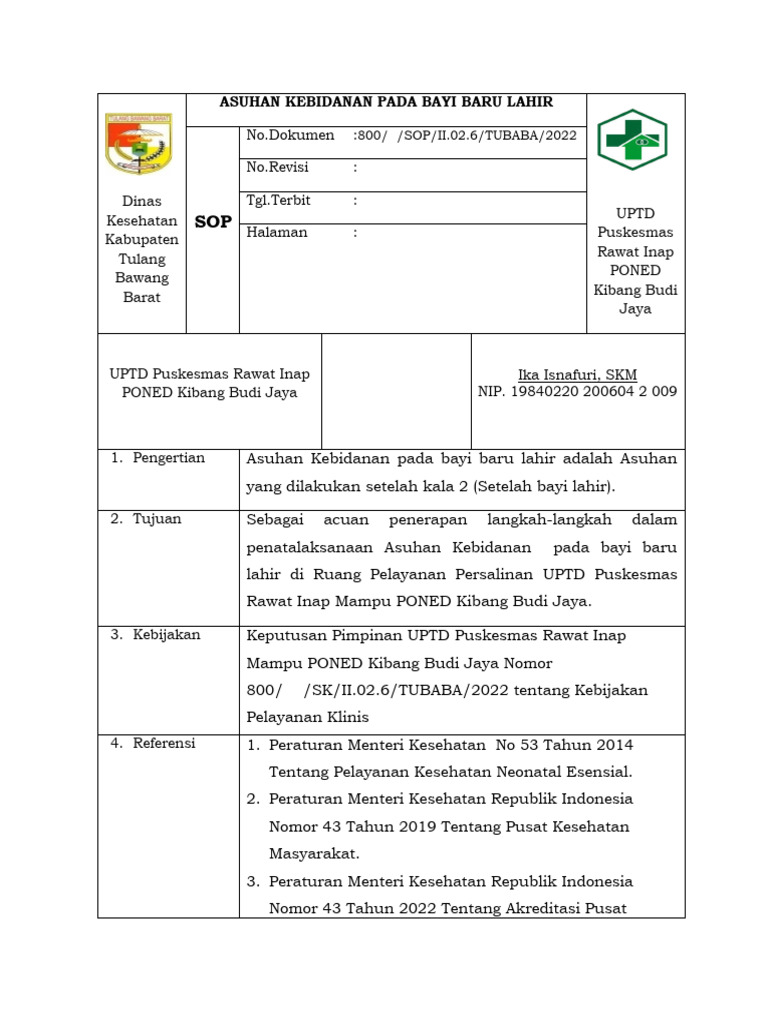 Sop Askeb BBL 2022 | PDF