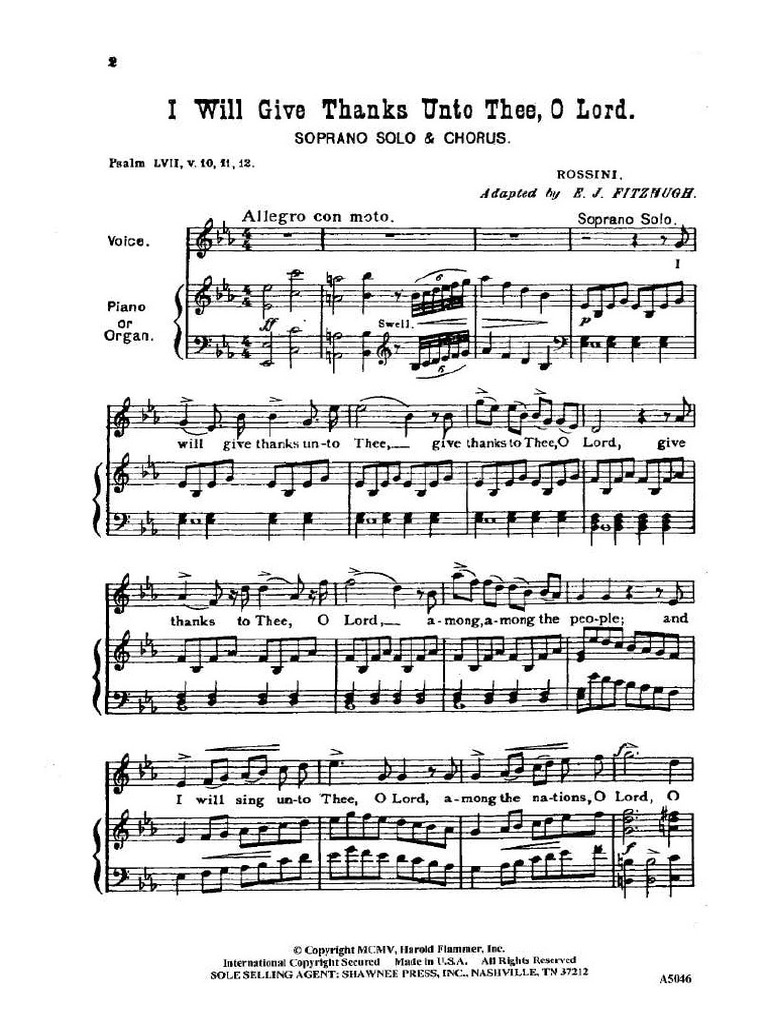 I Will Give Thanks | PDF