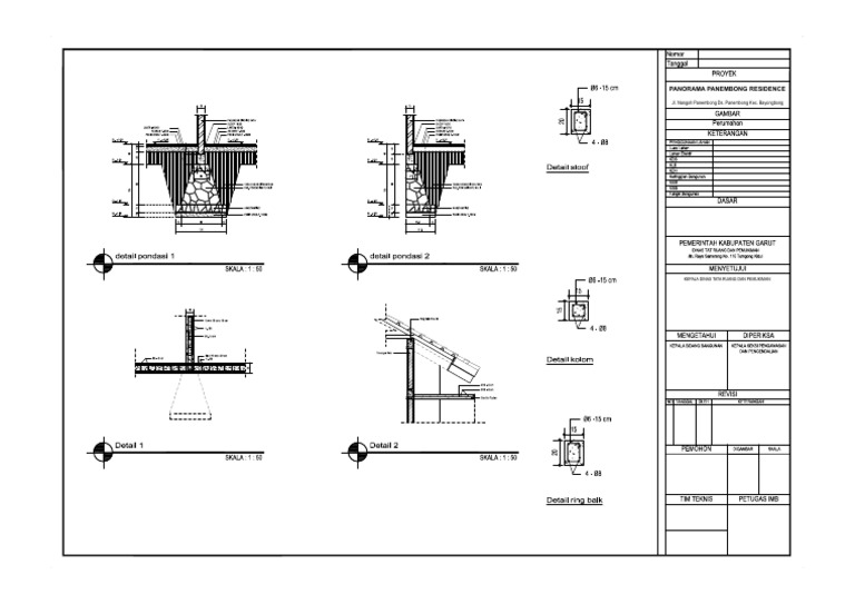 Detail Kolom, Sloof Dan Ring Balk | PDF