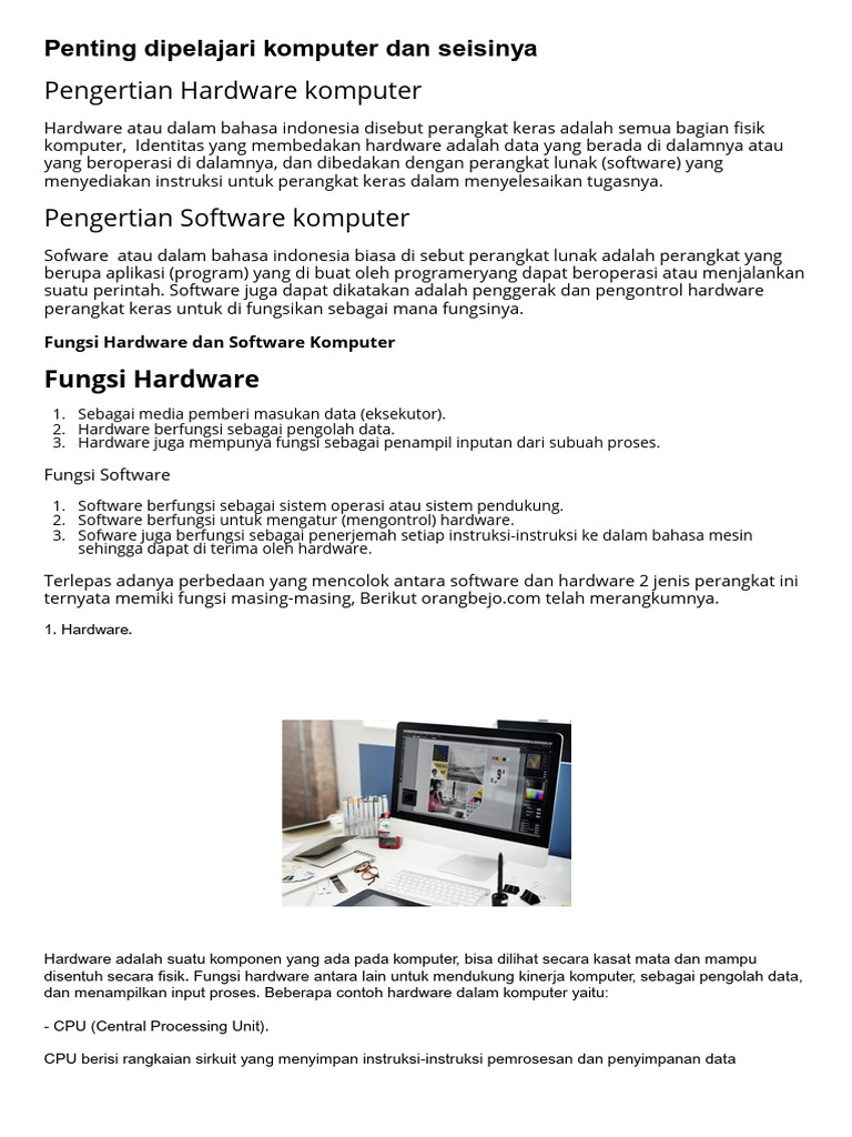 Hardware Dan Software - Docx 20230825 180824 0000 | PDF