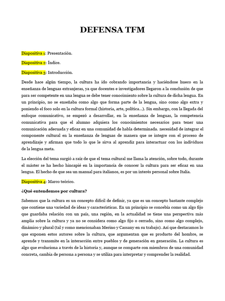 Defensa TFM | PDF | Enseñando | Aprendizaje